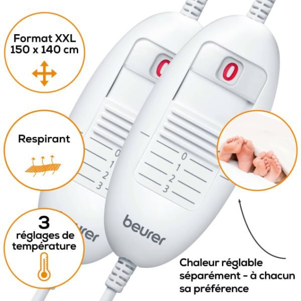 Beurer Chauffe-matelas double TS 26 XXL - Didoucha Parapharmacie