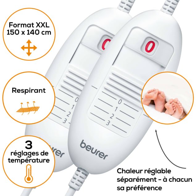 Beurer Chauffe-matelas double TS 26 XXL - Didoucha Parapharmacie