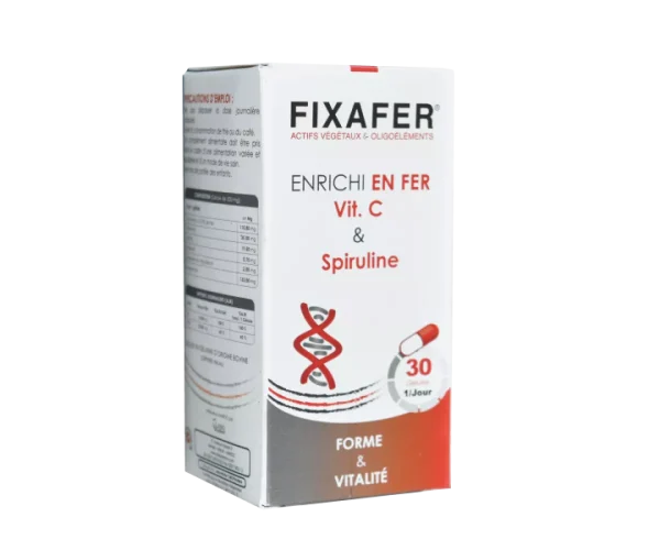 FIXAFER Vitamine C et Spiruline 30 Gelules Fixa - Didoucha Parapharmacie