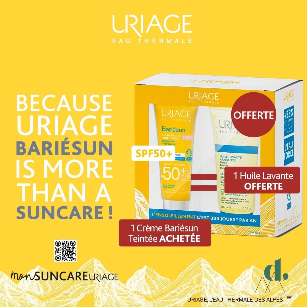 URIAGE Pack Bariesun Crème Teintée Spf 50+ + Huile Lavante 50ml - Didoucha Parapharmacie